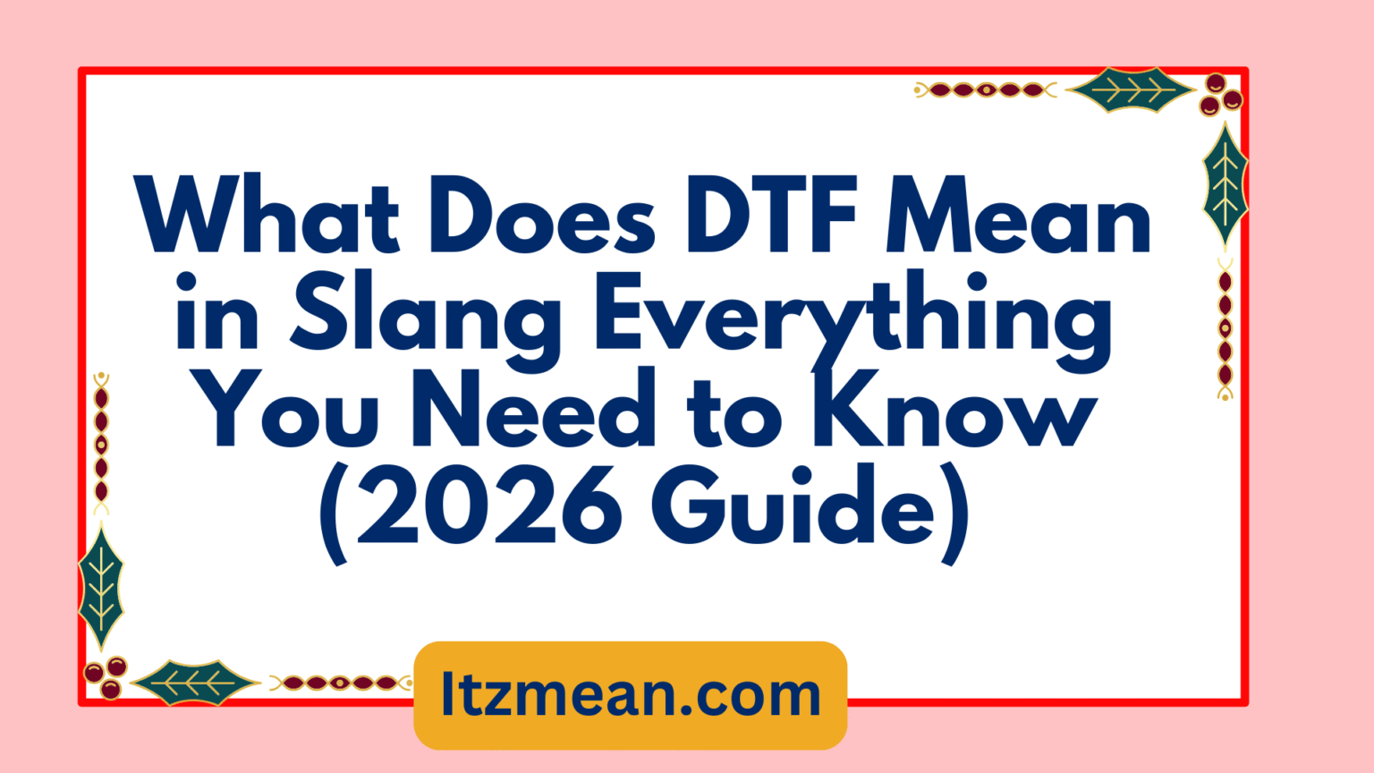 What Does DTF Mean in Slang Everything You Need to Know (2026 Guide)